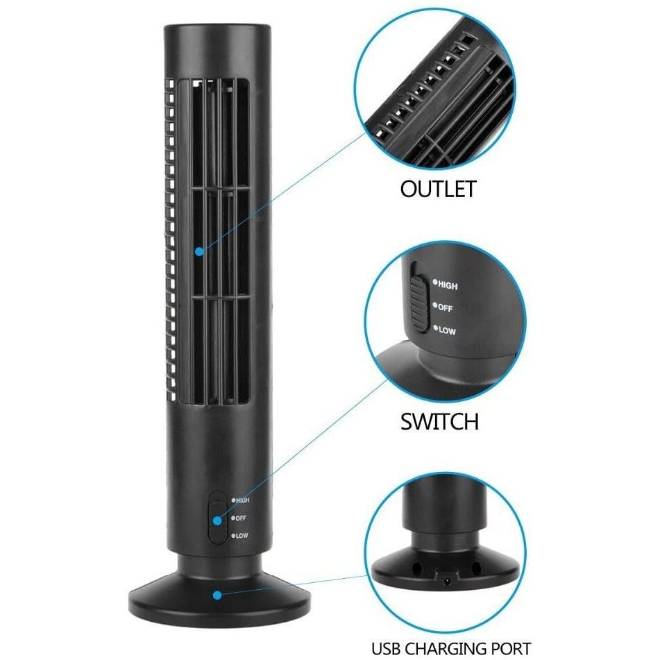 Mini ventilator, USB, Negru - eMAG.ro