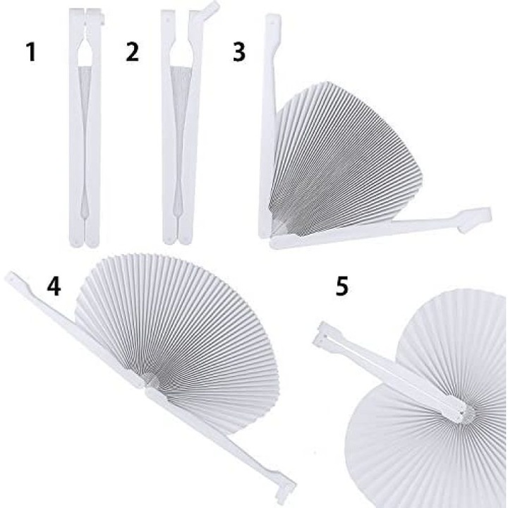 Set 24 evantaie decorative, Hartie, 16g, Alb - eMAG.ro