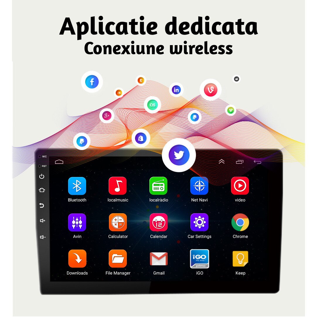 Navigatie auto Smart, player MP5, functie de GPS, ecran HD de 7 inch ...
