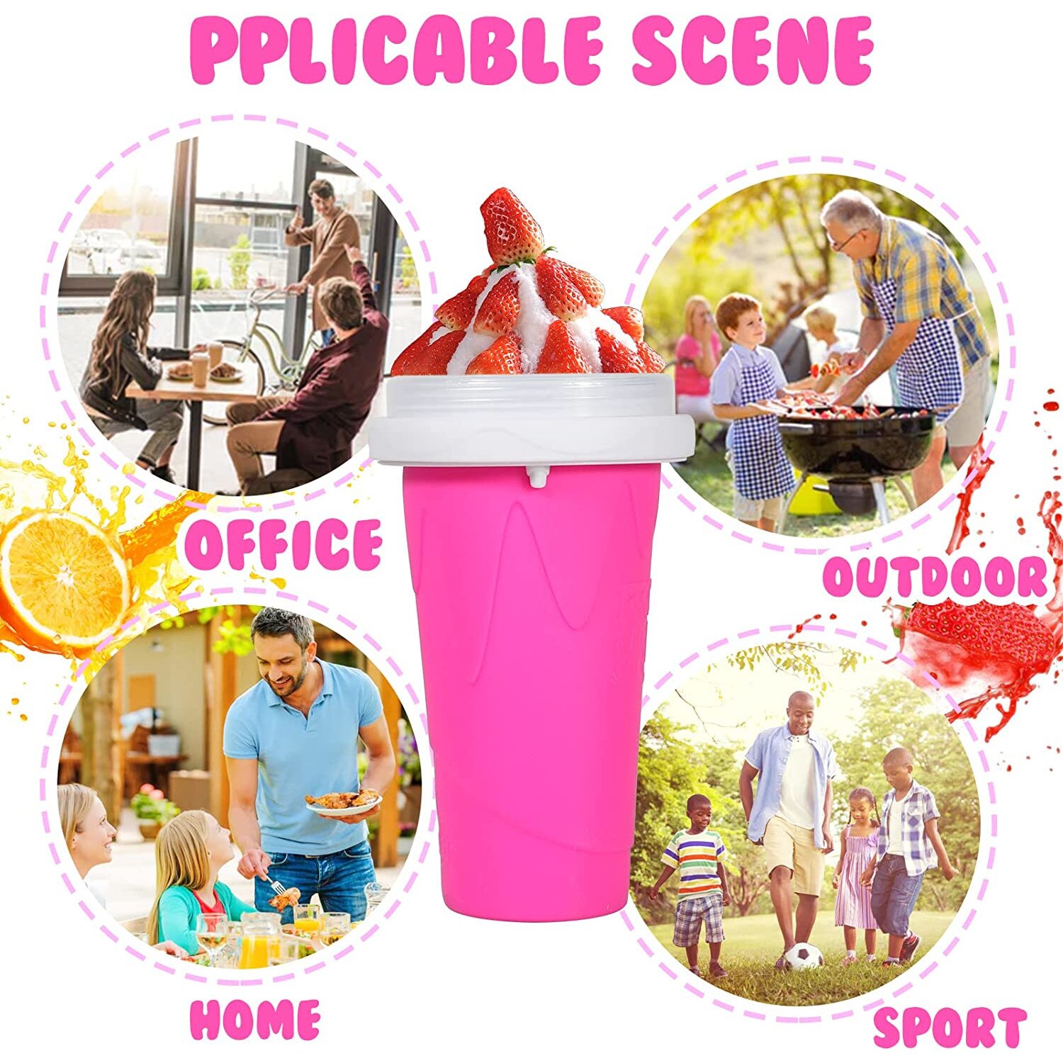 Pahar Pentru facut Bautura Inghetata TNS®, Milkshake si Suc Inghetat ...