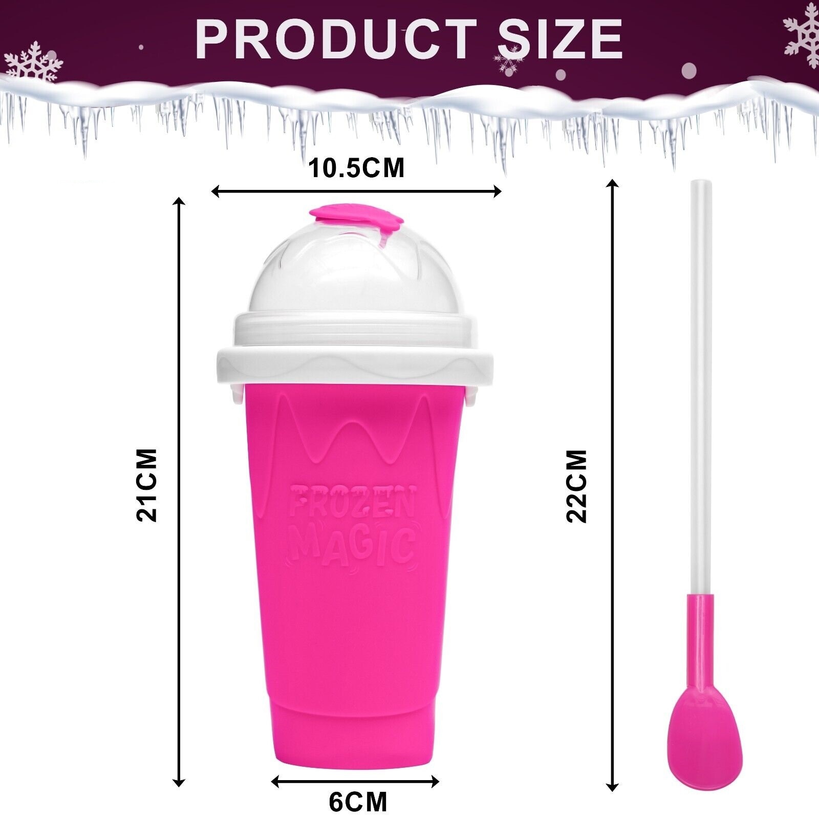 Pahar Pentru facut Bautura Inghetata TNS®, Milkshake si Suc Inghetat ...