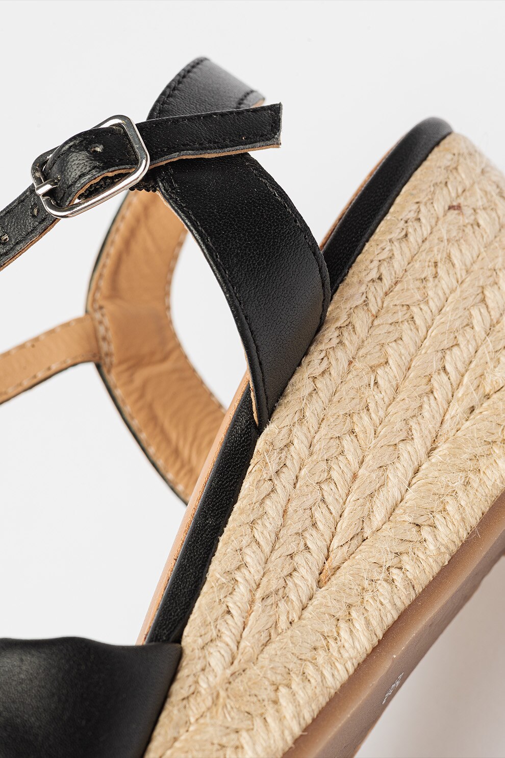 Gioseppo, Sandale-espadrile din piele Gamboa, Negru, 39 - eMAG.ro