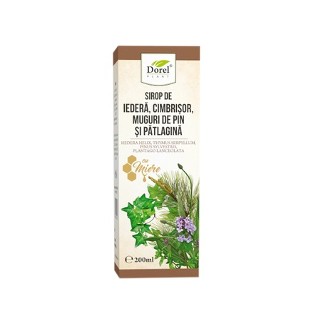 Sirop de iedera, cimbrisor, muguri de pin si patlagina cu miere Dorel ...