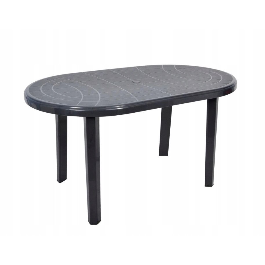 Masa de gradina, Oler, Plastic, 135 x 80 cm, Grafit - eMAG.ro