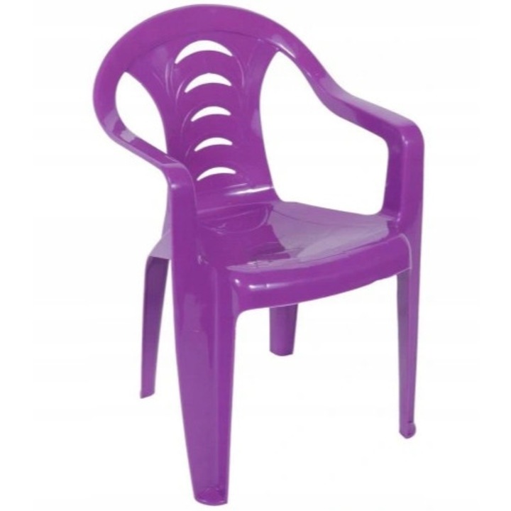 Scaun de gradina pentru copii, Oler, Plastic, 36x36x52.5 cm, Violet ...