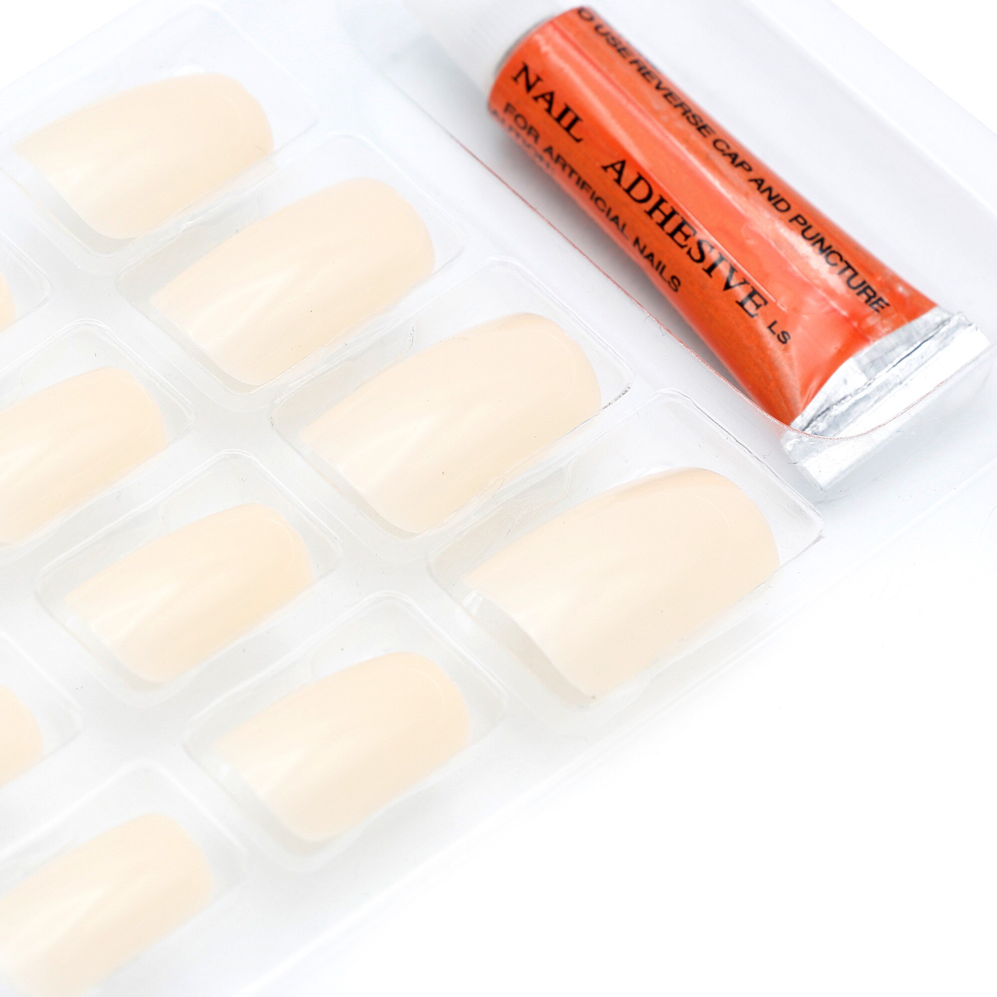 Set 100 tips, unghii false cu adeziv inclus, Global Fashion, Piersica ...