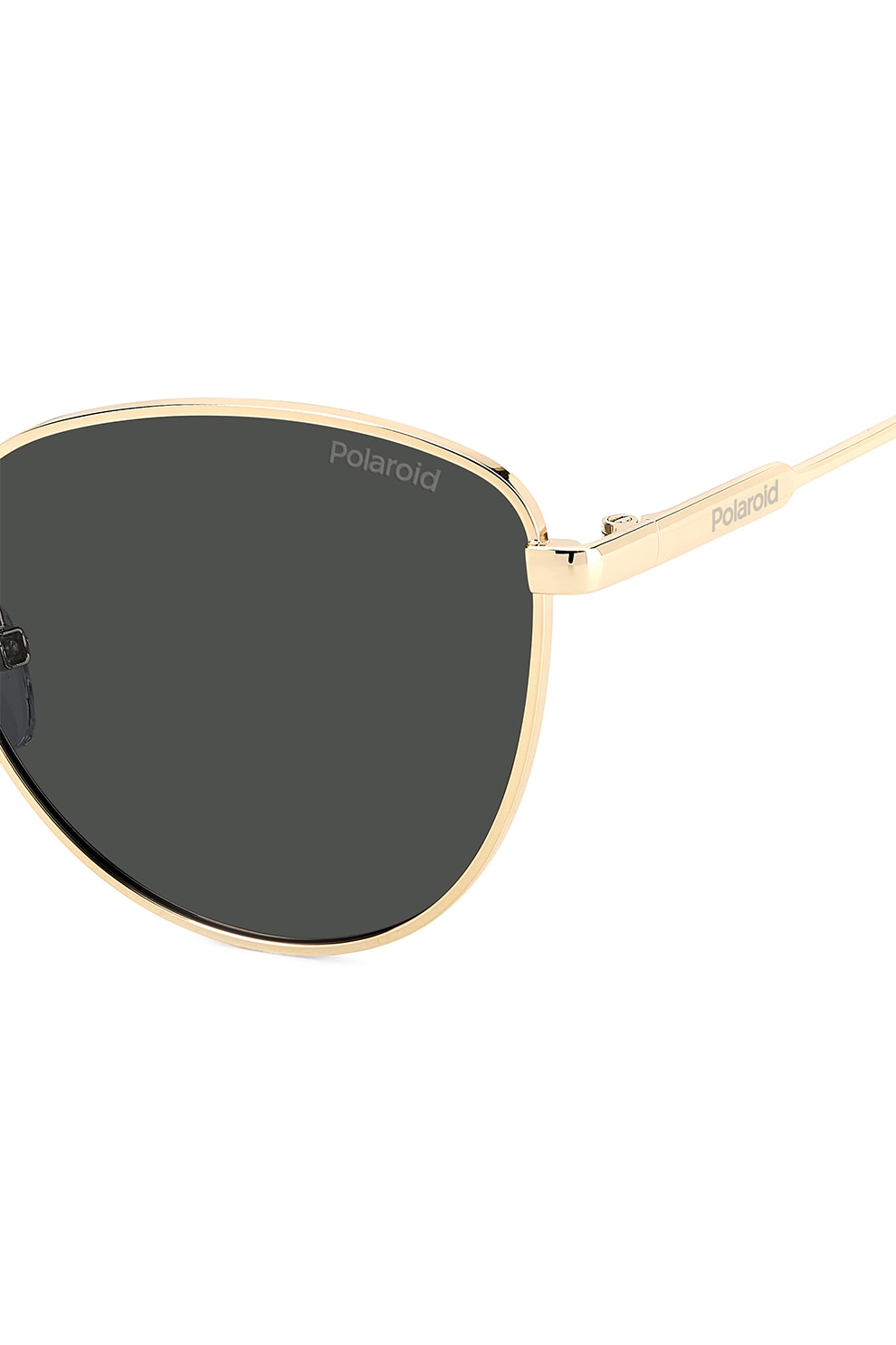 Polaroid, Ochelari de soare polarizati cu rama metalica, Auriu, Gri ...