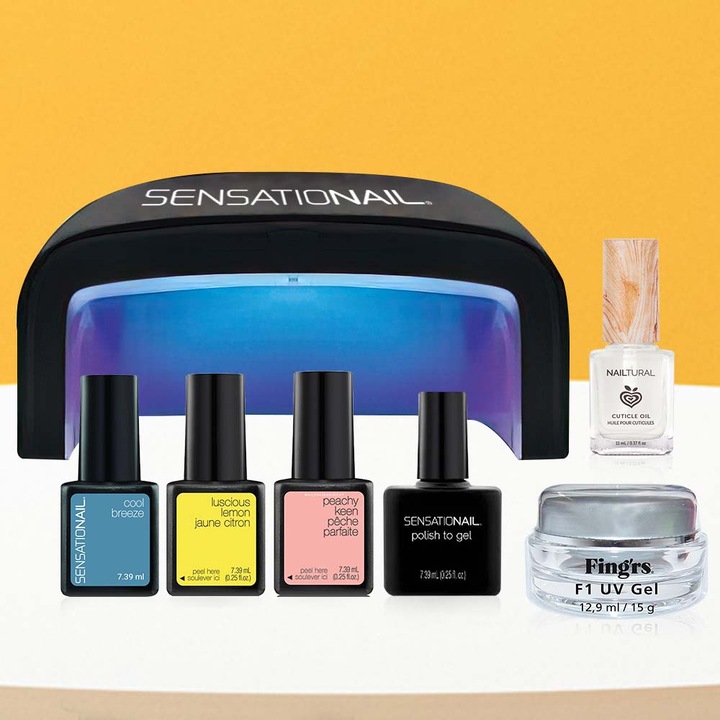 Kit unghii gel Sensationail, Incepatori, Essential 5, kit oja ...