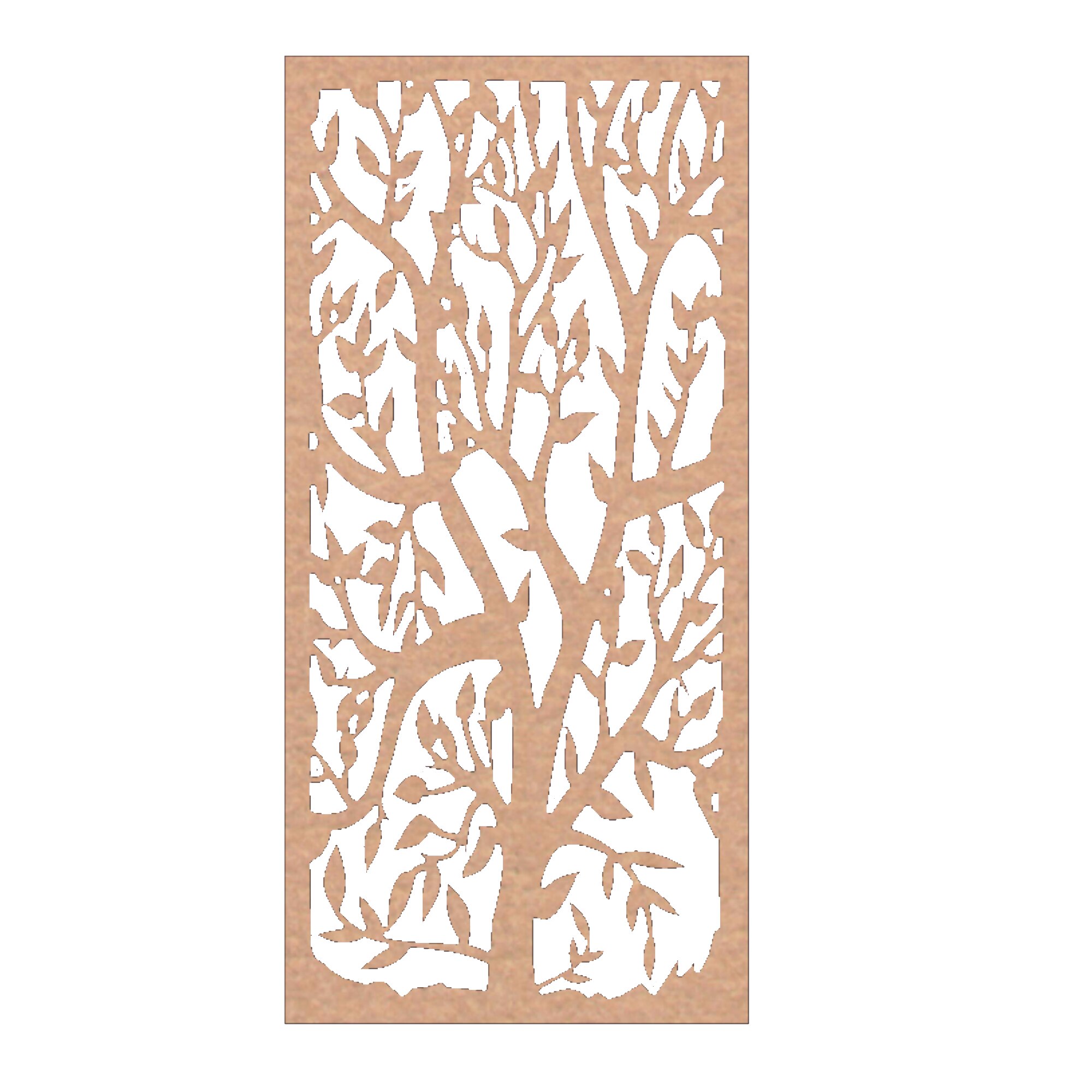 Panou decorativ traforat, mdf natur, Mos151, 100 x 48 cm, 6 mm - eMAG.ro