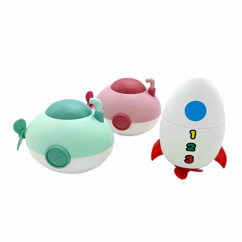 Set 3 Jucarie de baie interactiva pentru copii, Racheta de apa ...