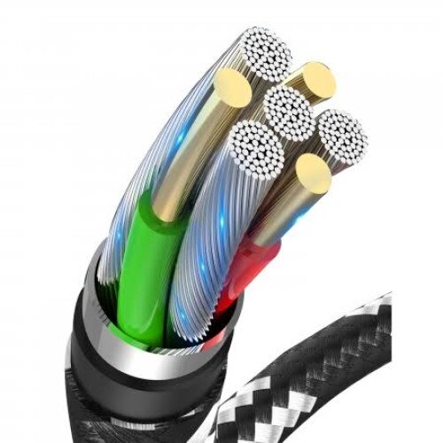 Кабел за зареждане на телефон и таблет, USB A към USB Type-C 3.1, черен ...