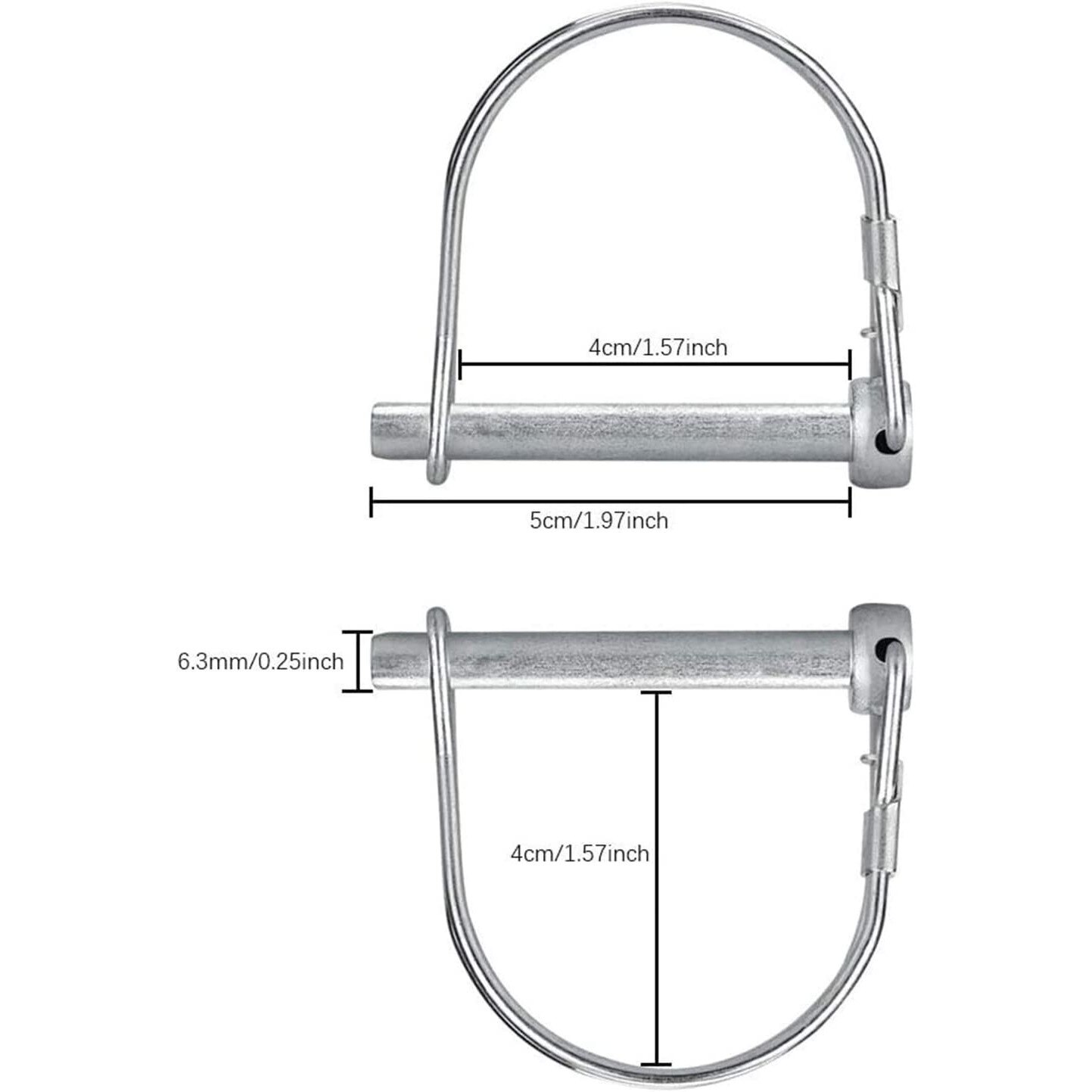 Set 10 stift de cuplare, Otel carbon, 1/4", Argintiu - eMAG.ro