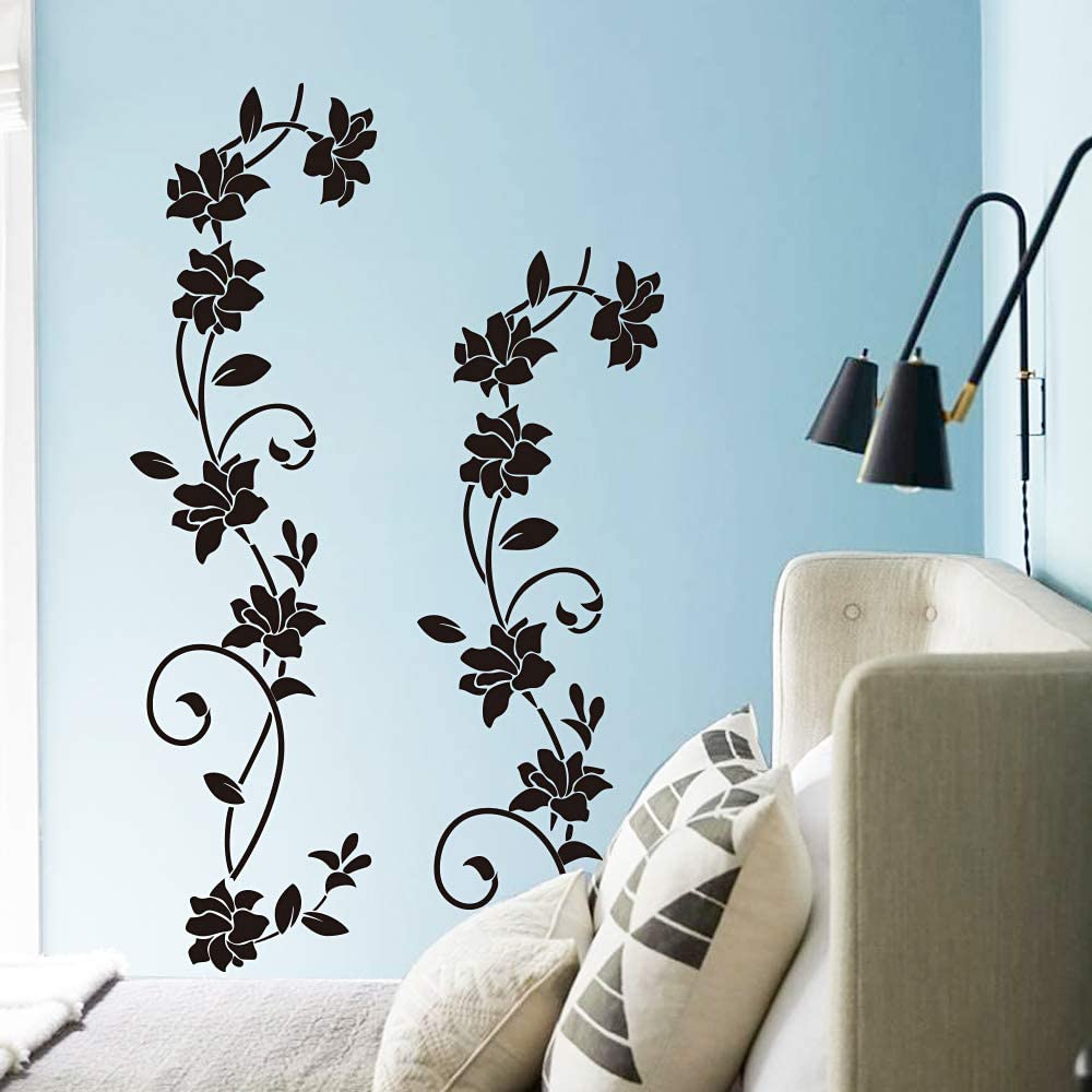Set 2 autocolante de perete, PVC, 105x30 cm, Negru - eMAG.ro