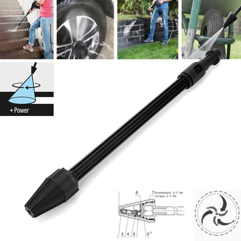 Lance rotativa cu duza, Plastic, 2030PSI, Negru - eMAG.ro