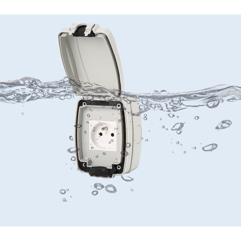 Priza de exterior, 16A, 250V, Impermeabila IP66, Rezistenta la praf ...