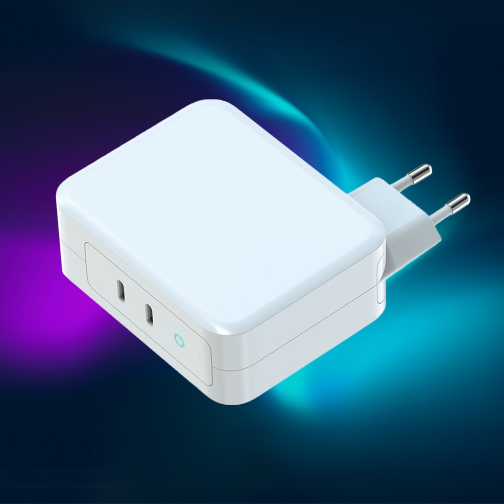 Incarcator De Retea Tehnologie Gan 2 Porturi 2x Usb C Power Delivery
