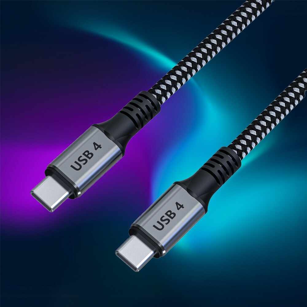 Cablu de transfer USB 4.0 Type-C suport audio&video 4k, 240W, 5A, 1m ...