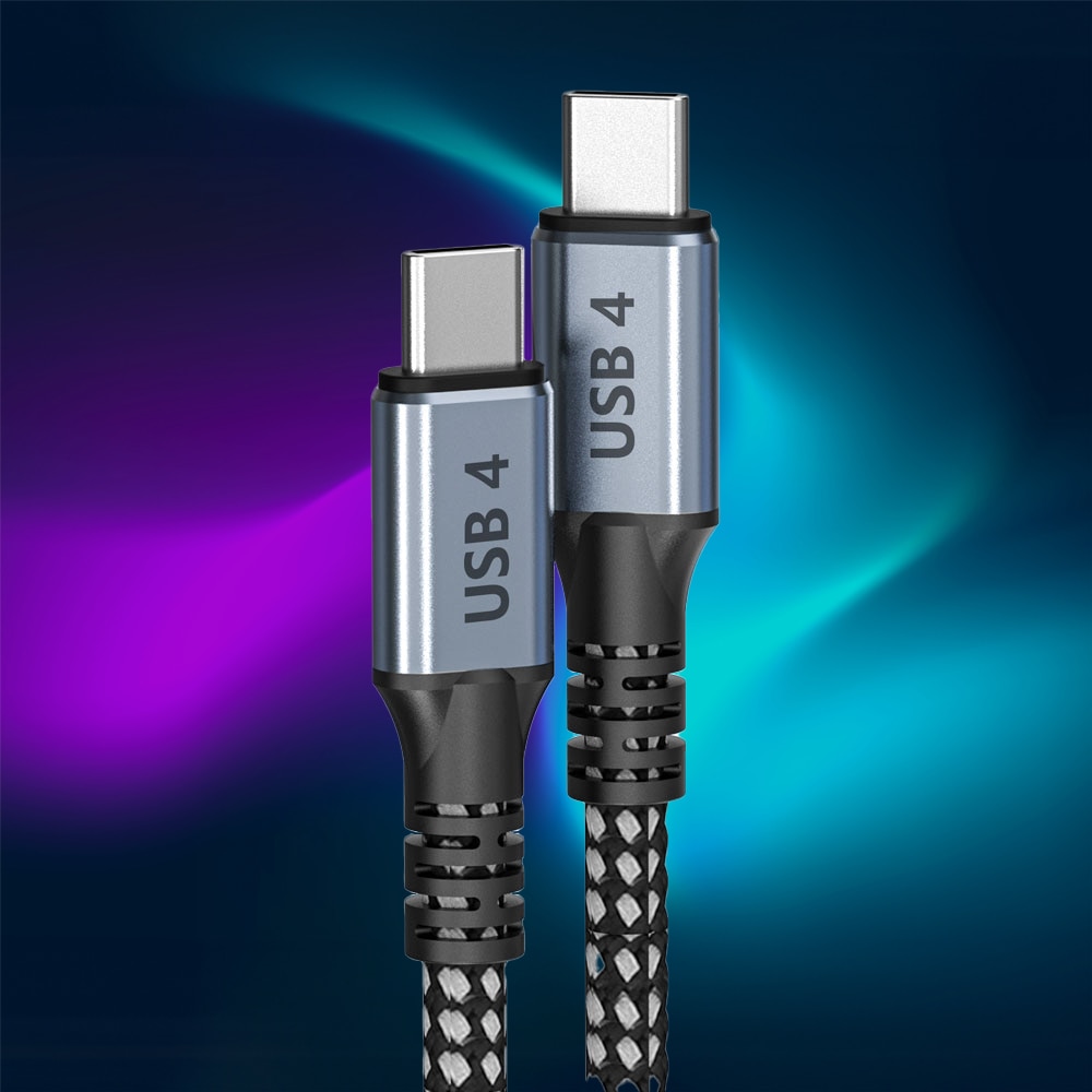 Cablu de transfer USB 4.0 Type-C suport audio&video 4k, 240W, 5A, 1m ...