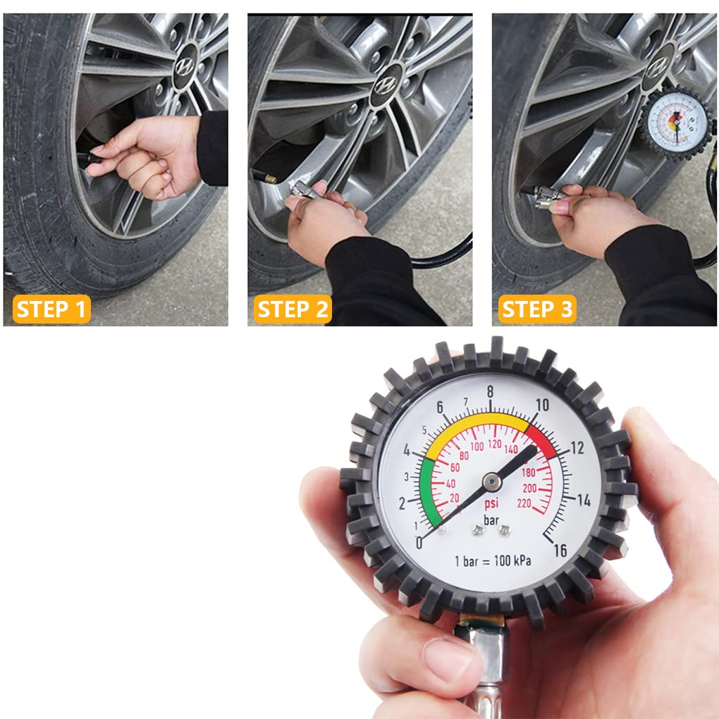 Manometru, Sunmostar, 220PSI - eMAG.ro