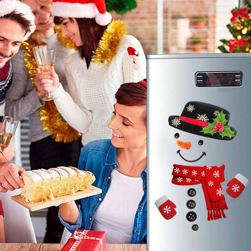 Set 12 magneti pentru frigider de Craciun, Metal, PVC - eMAG.ro