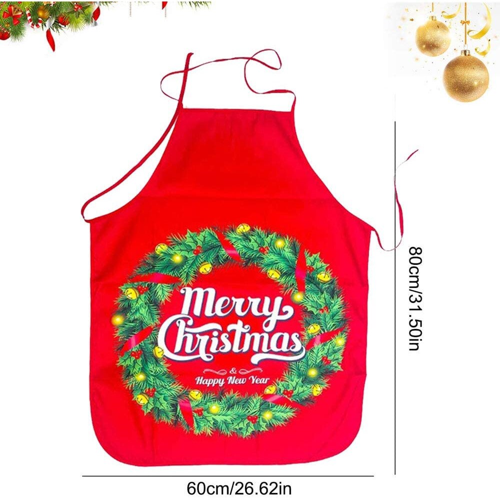 Sorturi de bucatarie imprimeu creativ de Craciun, Stofa, Rosu - eMAG.ro