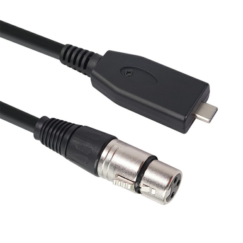 Cablu XLR la USB-C pentru microfon, pian, bas, 3 metri, Negru - eMAG.ro
