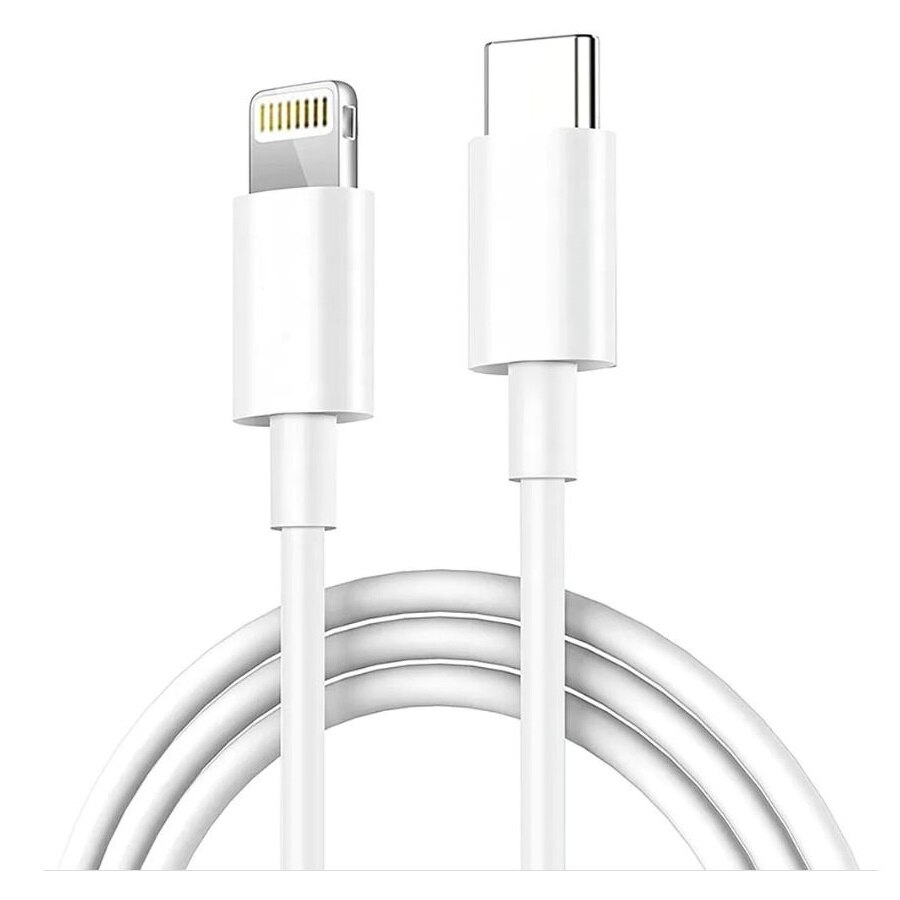 Cablu date si incarcare, Nelbo, USB Type C - tip Lightning, 1 M, alb ...
