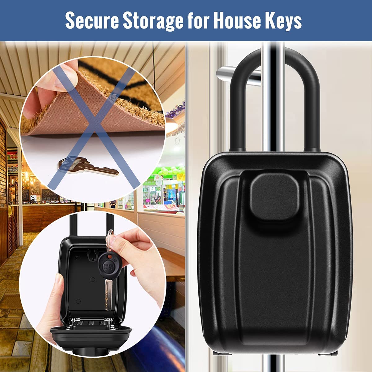 Cutie securizata pentru chei cu montare pe perete (negru) --Lefou - eMAG.ro