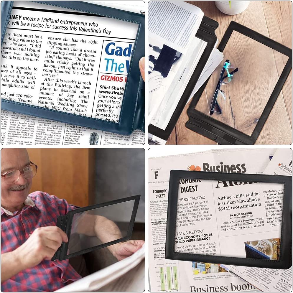 Set 2 lupe de citire, PVC, A4, 22.5x16 cm, Negru - eMAG.ro