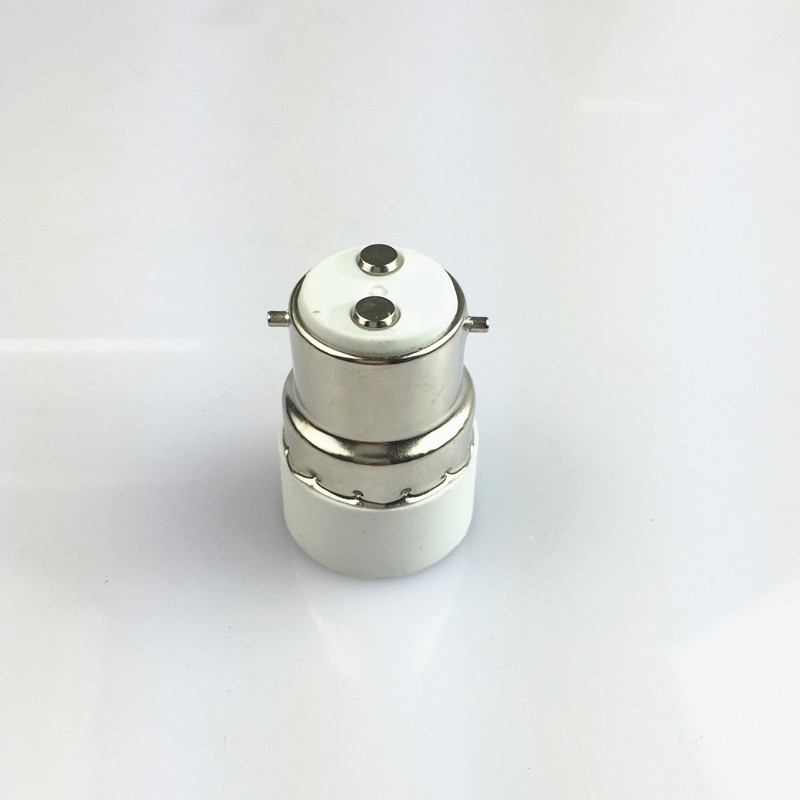 Pachet de 5 convertoare de soclu de bec B22 la E14, PVC, Argintiu - eMAG.ro