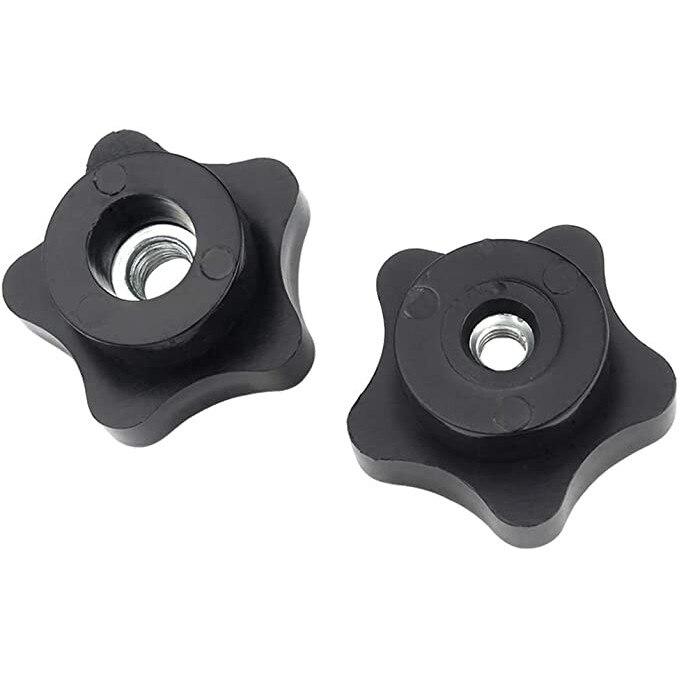 Set de 10 butoane pentru mobila, Cauciuc/Otel, Negru - eMAG.ro