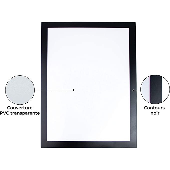 Set 2 Rame magnetice, A4, Negru/Trasparent - eMAG.ro