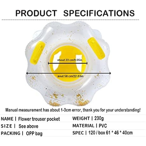 Colac piscina, PVC, 23 cm, Galben/Alb - eMAG.ro