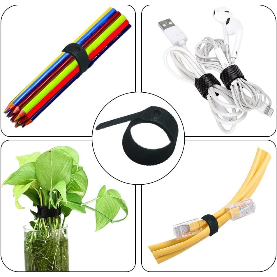 Set 80 coliere organizare cabluri, Nylon, Multicolor - eMAG.ro