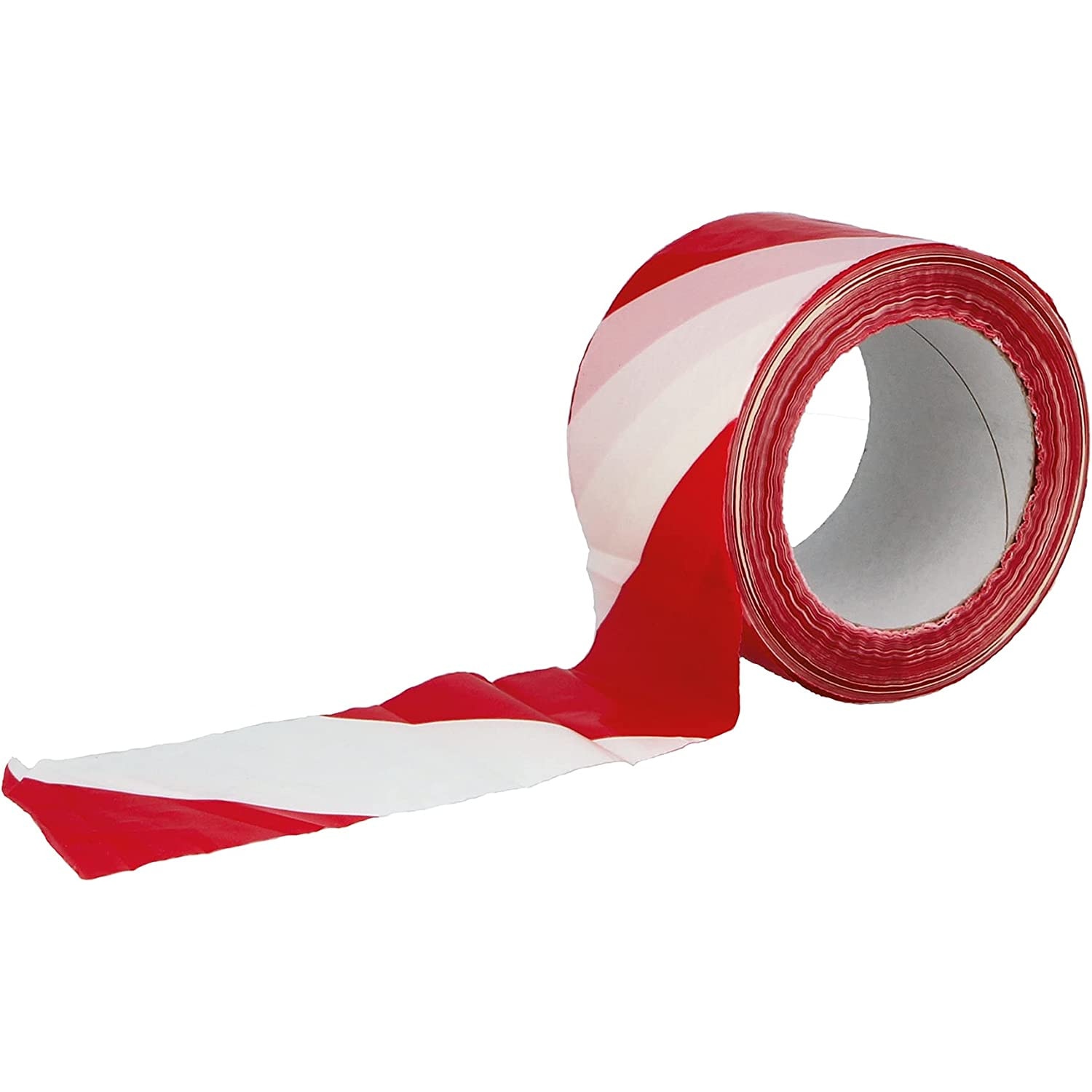 Banda adeziva de avertizare, Polietilena, 50 mm x 46 m, Alb/Rosu - eMAG.ro