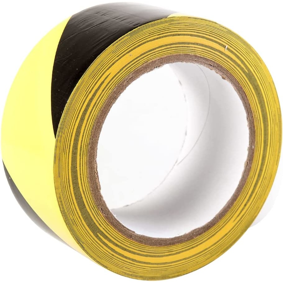 Banda adeziva de avertizare, 48 mm x 33 m, Galben/Negru - eMAG.ro