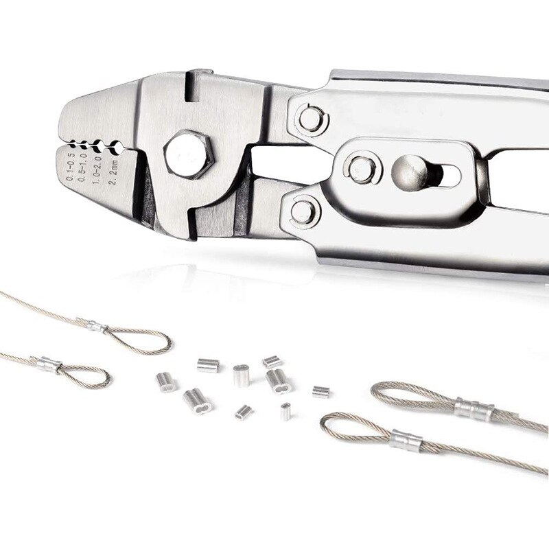 Sarma de sertizare pentru cabluri, Inox, 2.2mm, Argintiu/Albastru - eMAG.ro