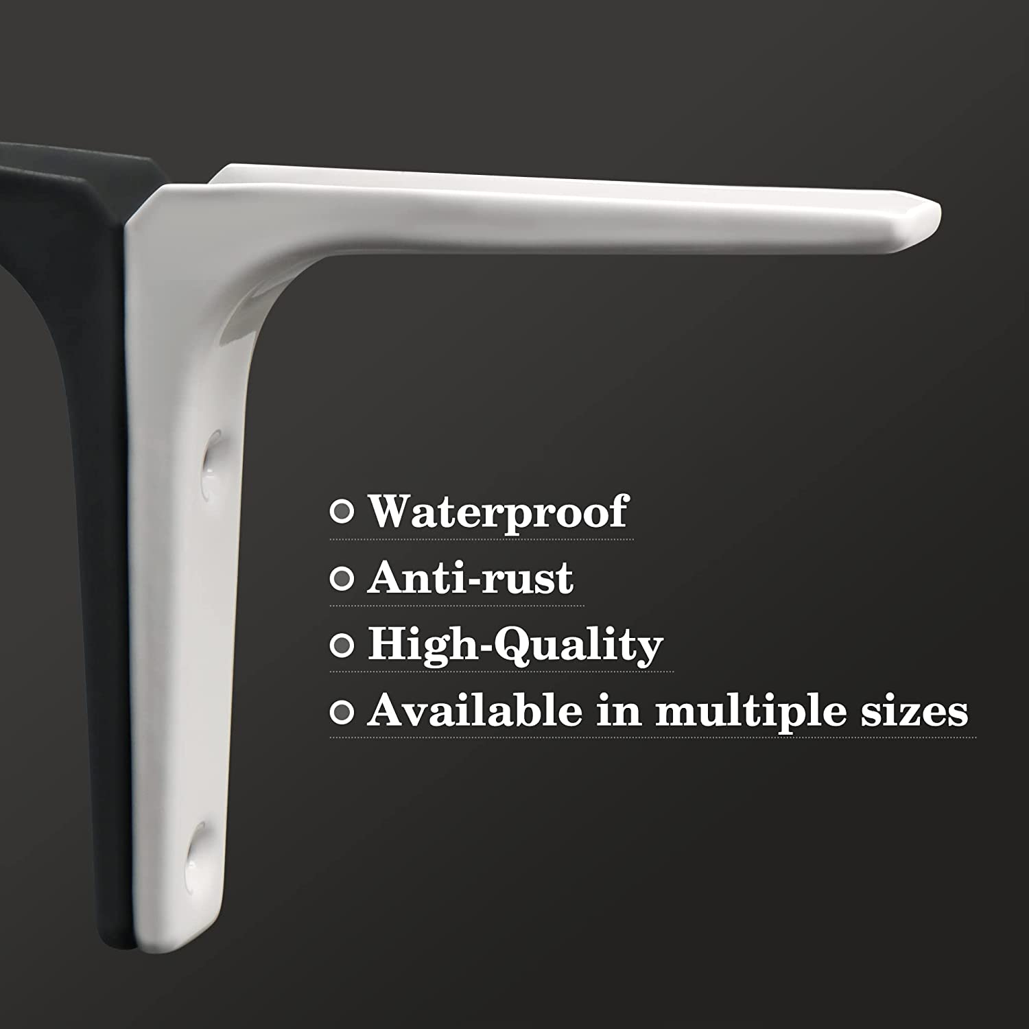 Set suporturi metalice pentru rafturi, 100 x 100 mm, Alb, 4 bucati ...