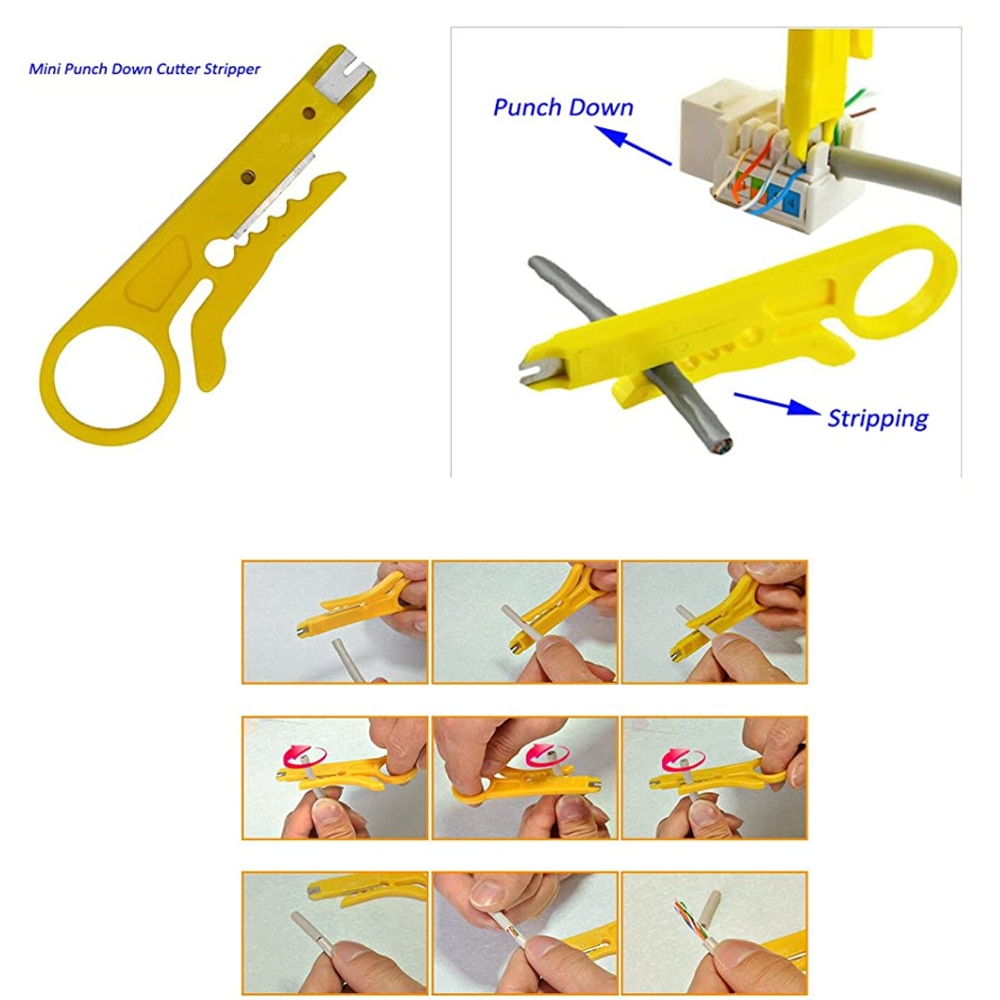 Cleste sertizare cabluri de retea, Galben/Negru - eMAG.ro