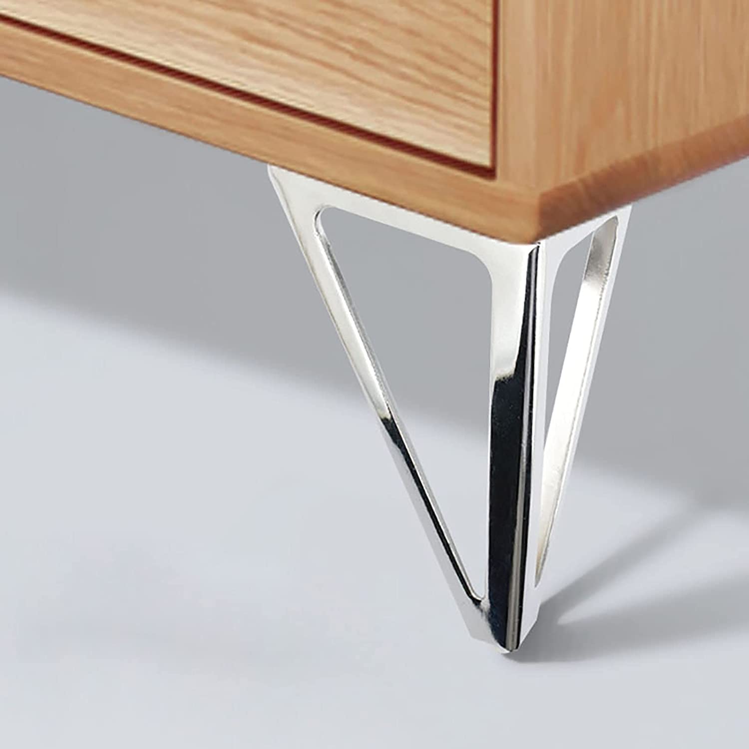 Set 4 picioare mobilier, Metal, Argintiu - eMAG.ro