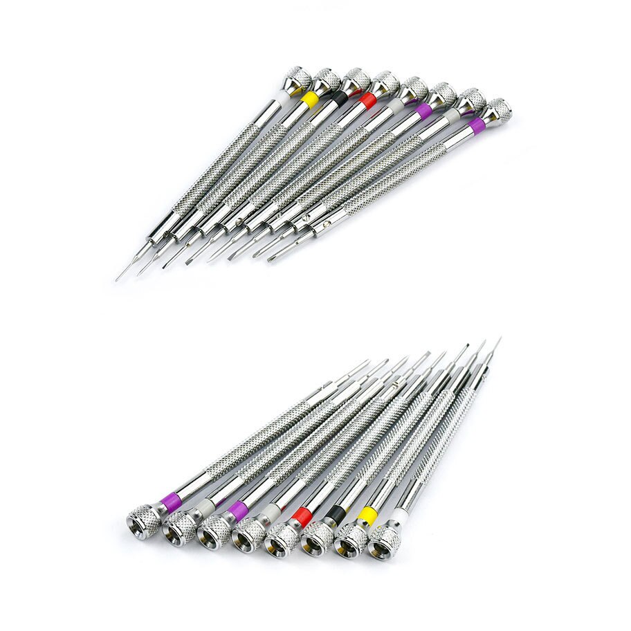 Set 8 mini surubelnite precizie ceasornicarie, Otel/Plastic, Multicolor ...