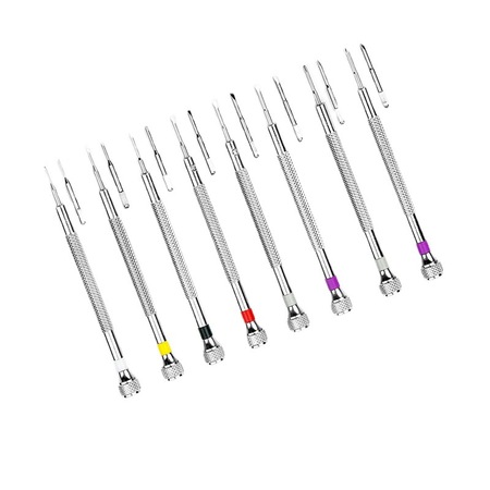 Set 8 mini surubelnite precizie ceasornicarie, Otel/Plastic, Multicolor ...