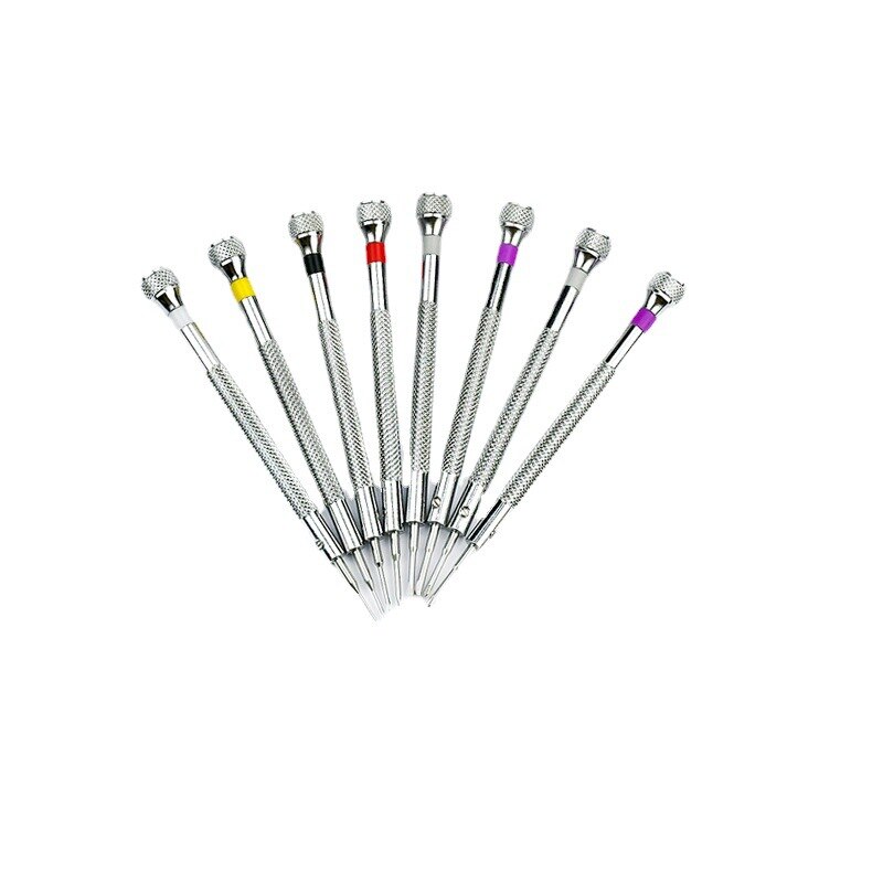 Set 8 mini surubelnite precizie ceasornicarie, Otel/Plastic, Multicolor ...