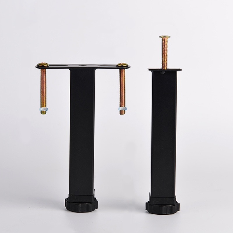 Set 2 picioare sustinere centrala pat, Metal, Negru - eMAG.ro