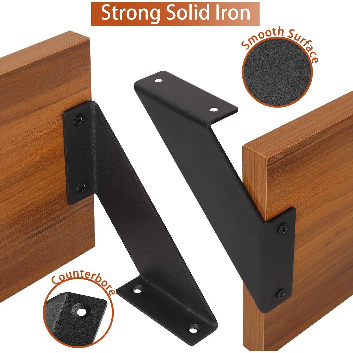 Suport raft de perete rustic, Metal, Negru - eMAG.ro