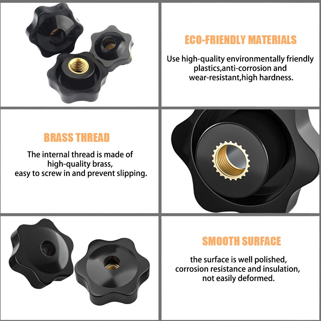 Set 14 butoane cu clema M6, Negru - eMAG.ro