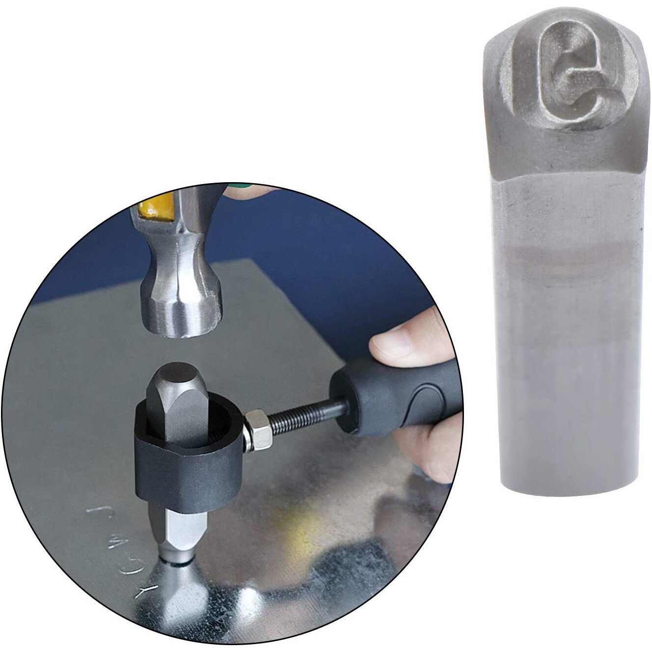 Poansone metalice cu cifre si litere, Otel, 4mm, 36 buc - eMAG.ro