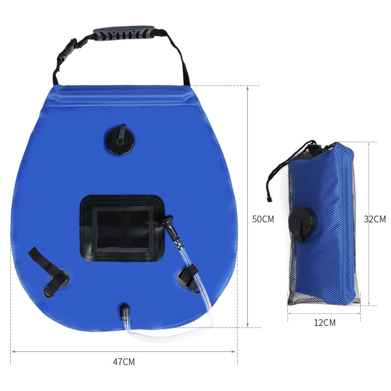 Dus solar pentru camping, 20 l, Albastru - eMAG.ro