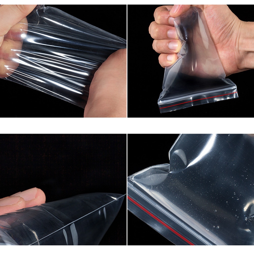 Set 200 pungi resigillabile cu fermoar, Plastic, 15 x 20 cm ...