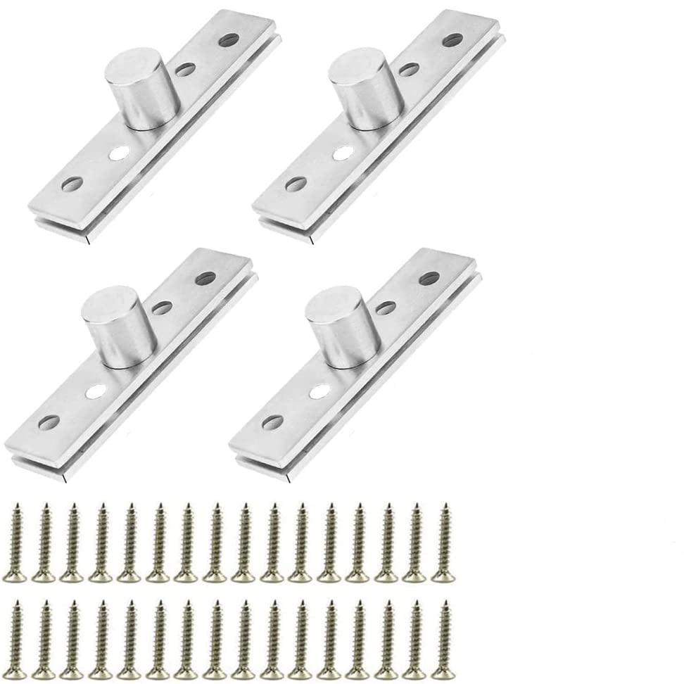 Set 4 balamale pivotante, Otel inoxidabil, Cu suruburi, Argintiu - eMAG.ro